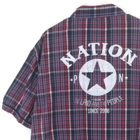 Parish Nation | Shirts | Parish Nation Red Blue Plaid Y2k Vintag Hip ...